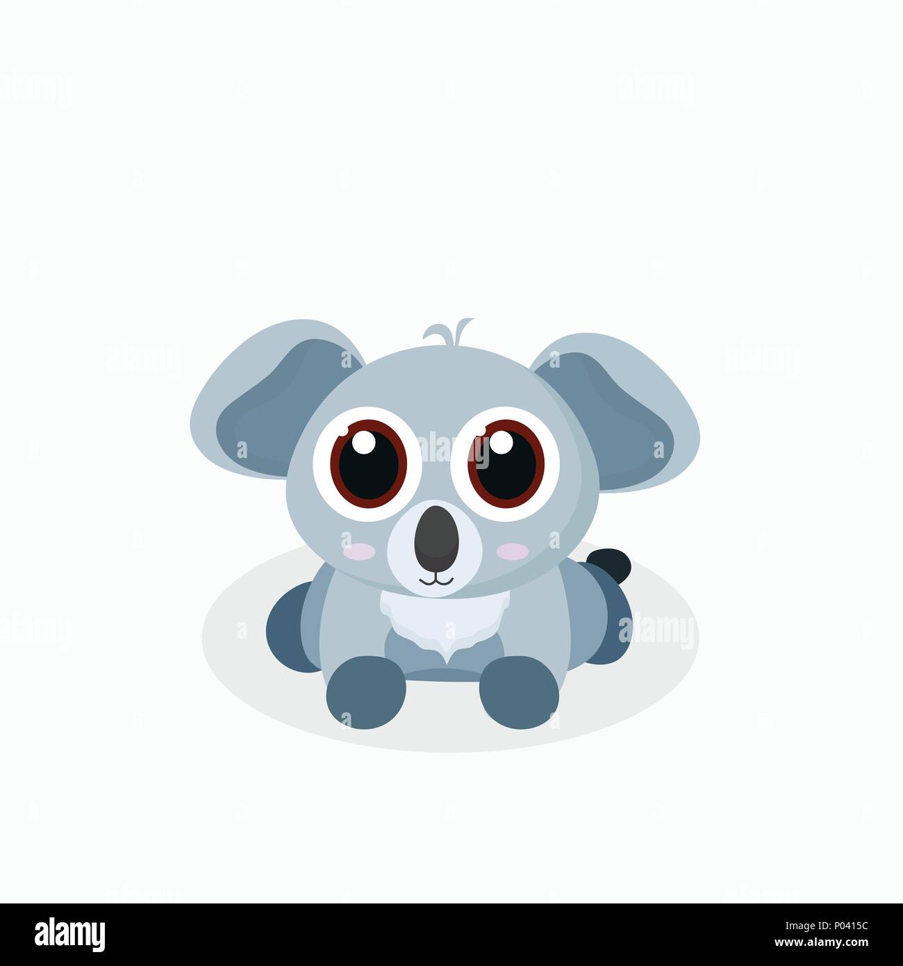 Vector illustration of cute little cartoon koala Stock Vector Image ...