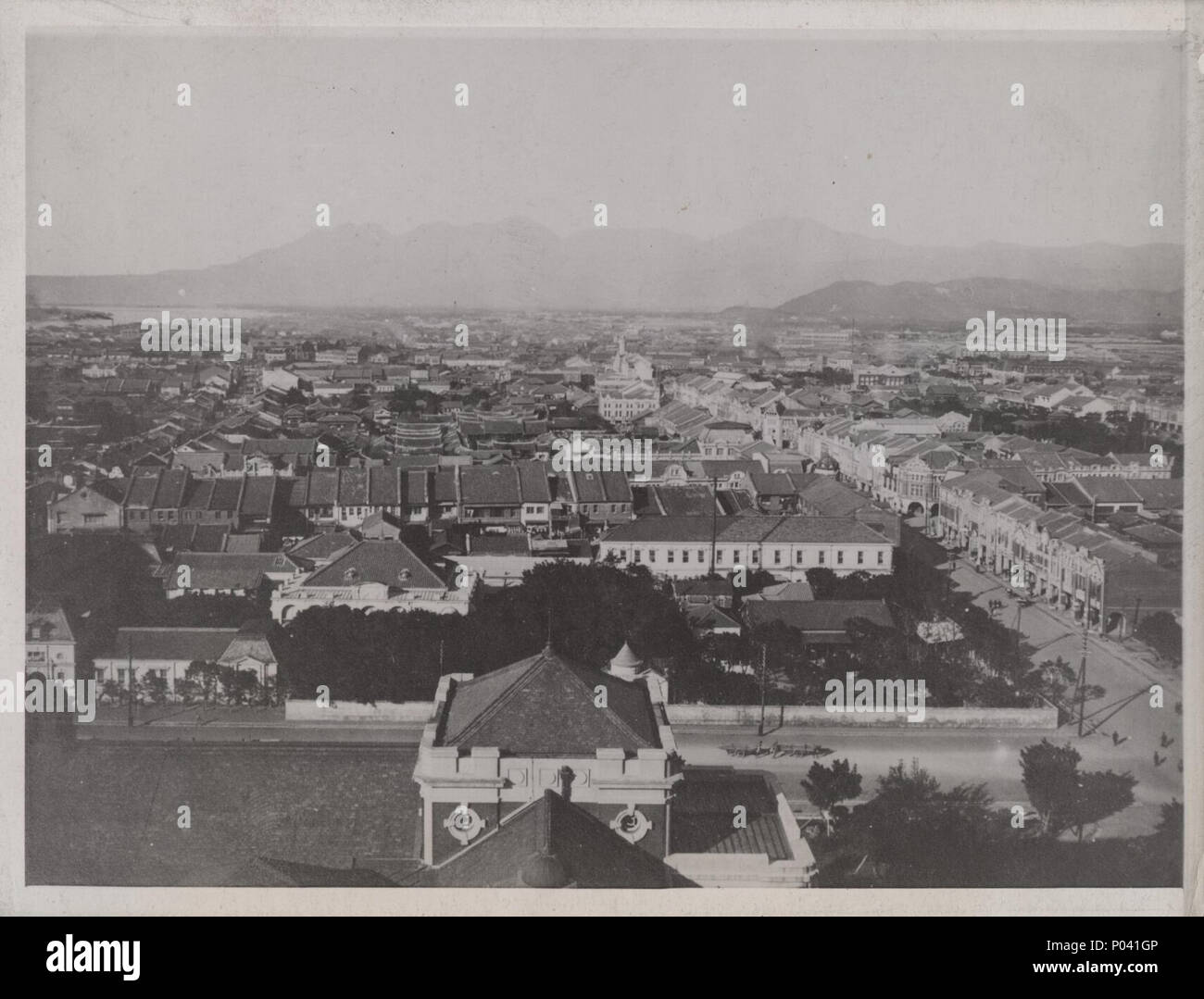 . Simple English: Bird's-eye view of Taihoku(Taipei). . before 1945 ...