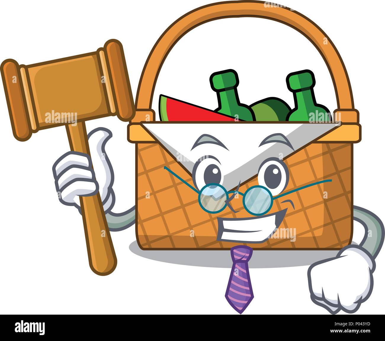 Judge picnic basket mascot cartoon Stock Vector Image & Art - Alamy