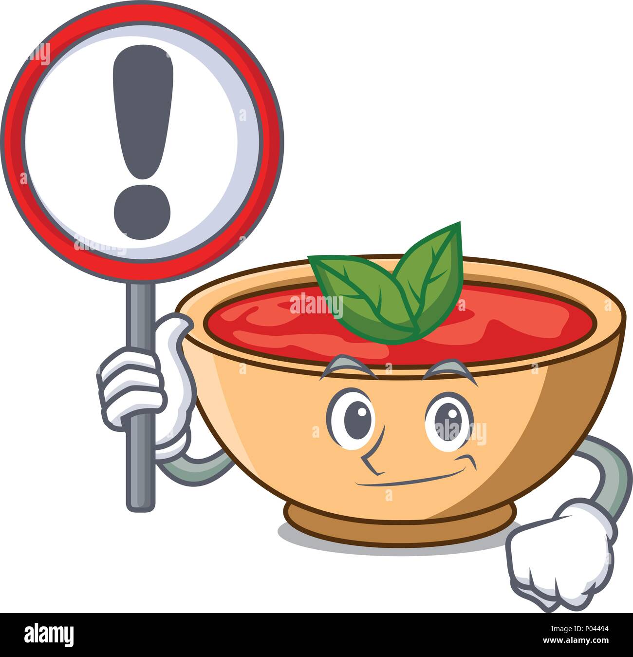 With sign tomato soup character cartoon Stock Vector Image & Art - Alamy