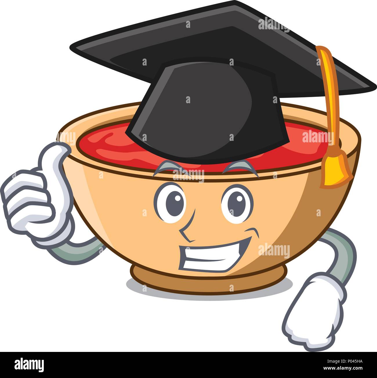 Graduation tomato soup character cartoon Stock Vector Image & Art - Alamy