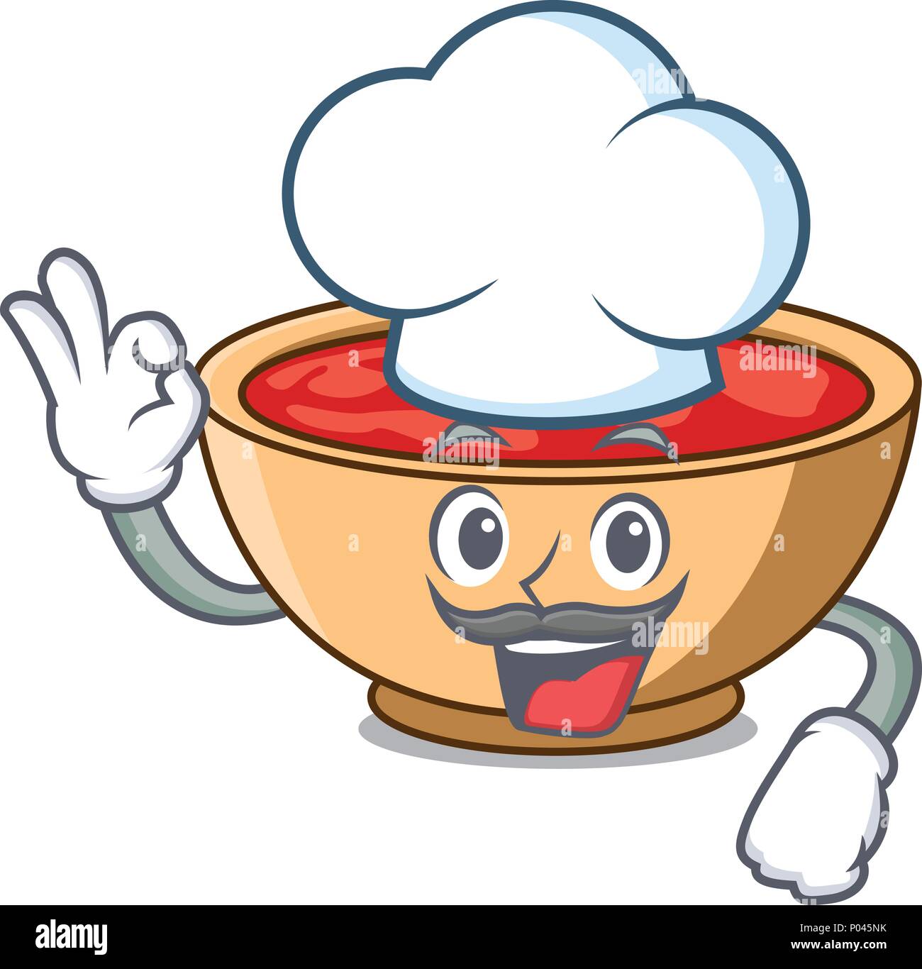 Chef tomato soup character cartoon Stock Vector Image & Art - Alamy