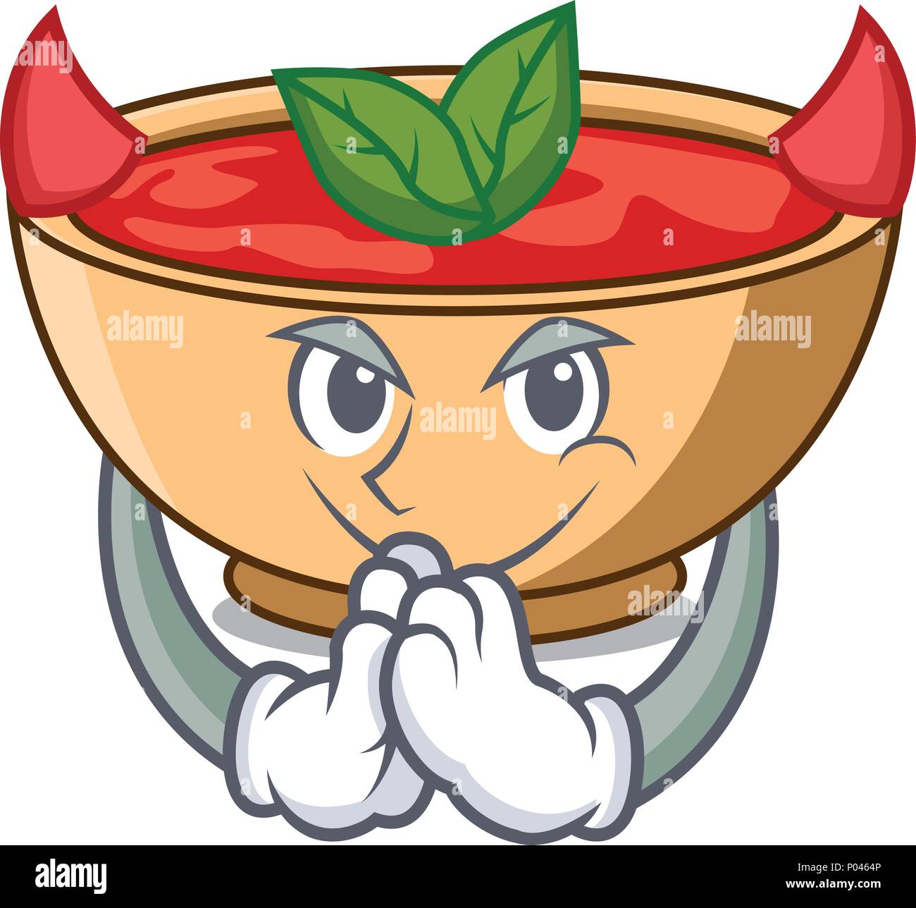 Devil tomato soup character cartoon Stock Vector Image & Art - Alamy