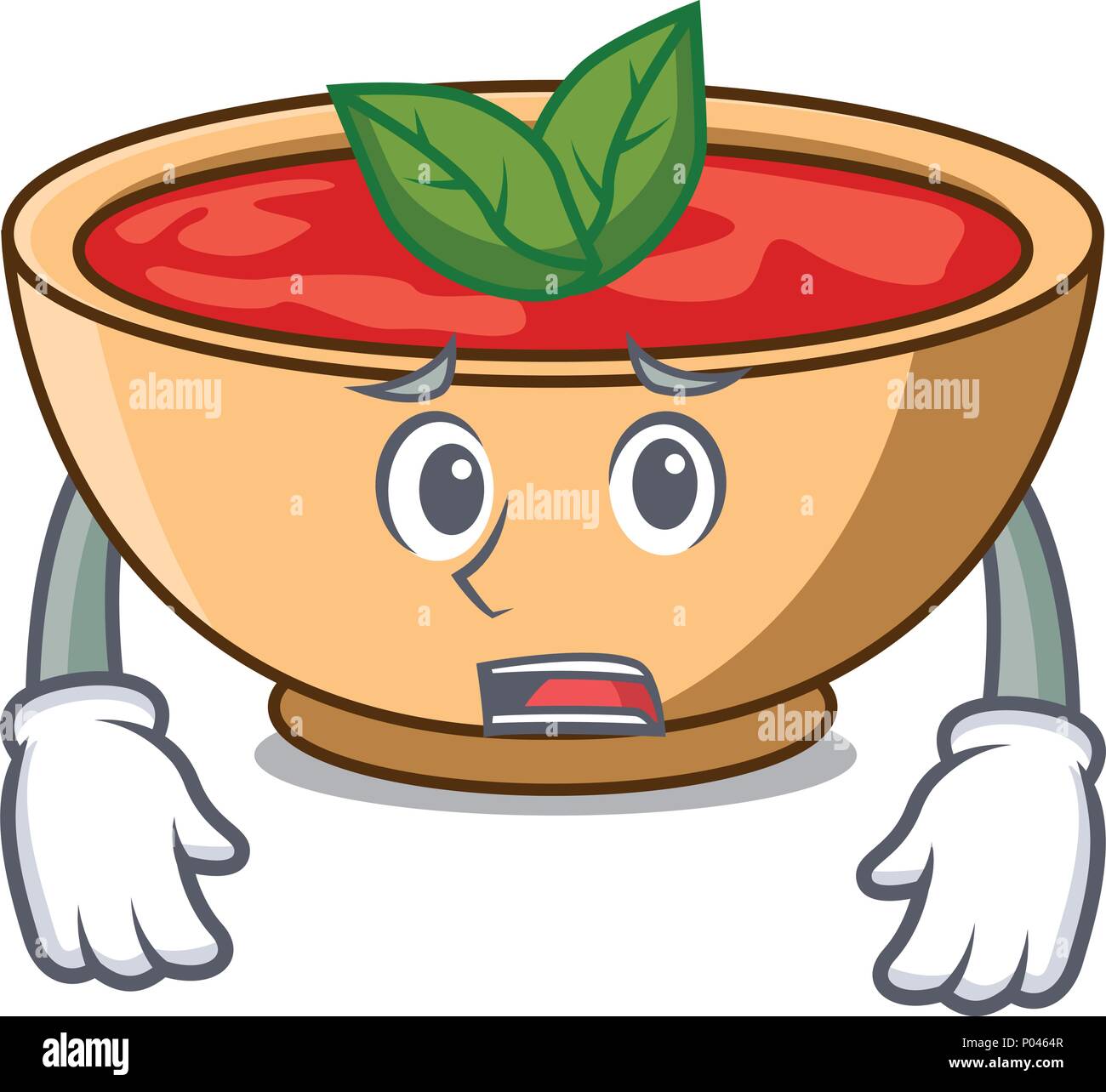 Afraid tomato soup character cartoon Stock Vector Image & Art - Alamy