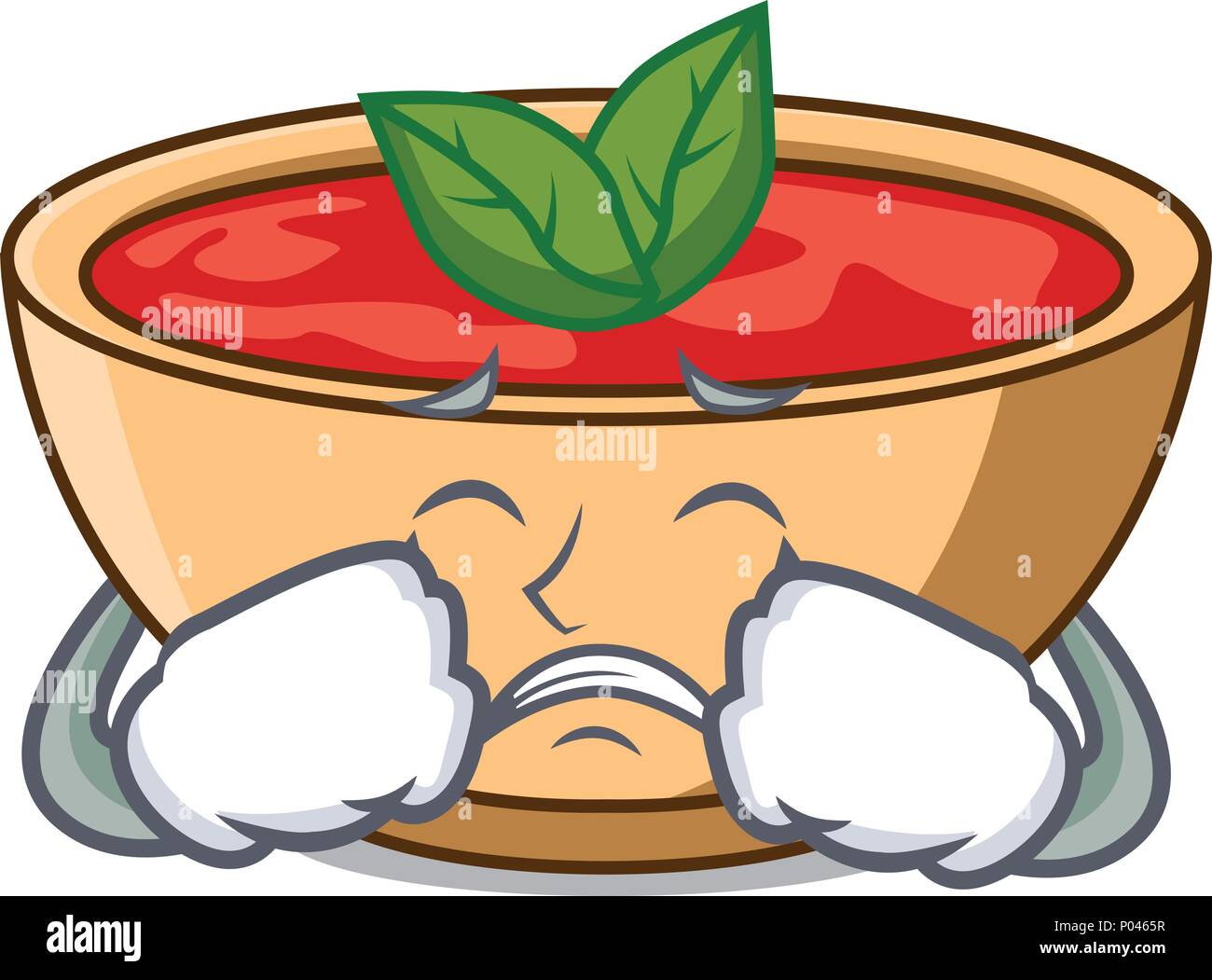 Crying tomato soup character cartoon Stock Vector Image & Art - Alamy