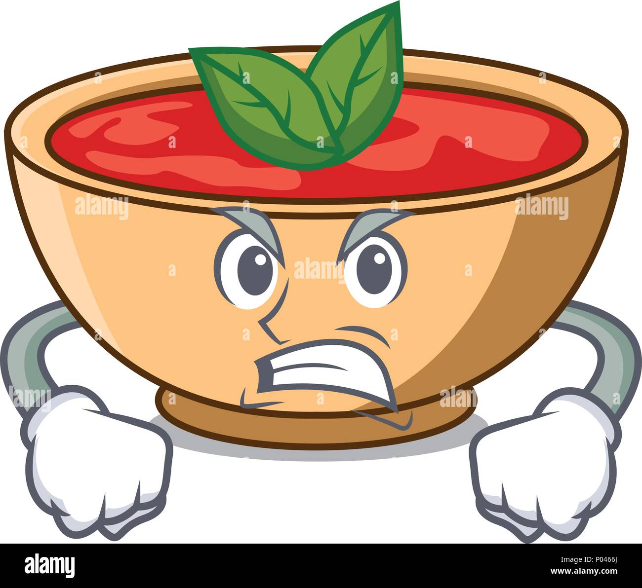 Angry tomato soup character cartoon Stock Vector Image & Art - Alamy