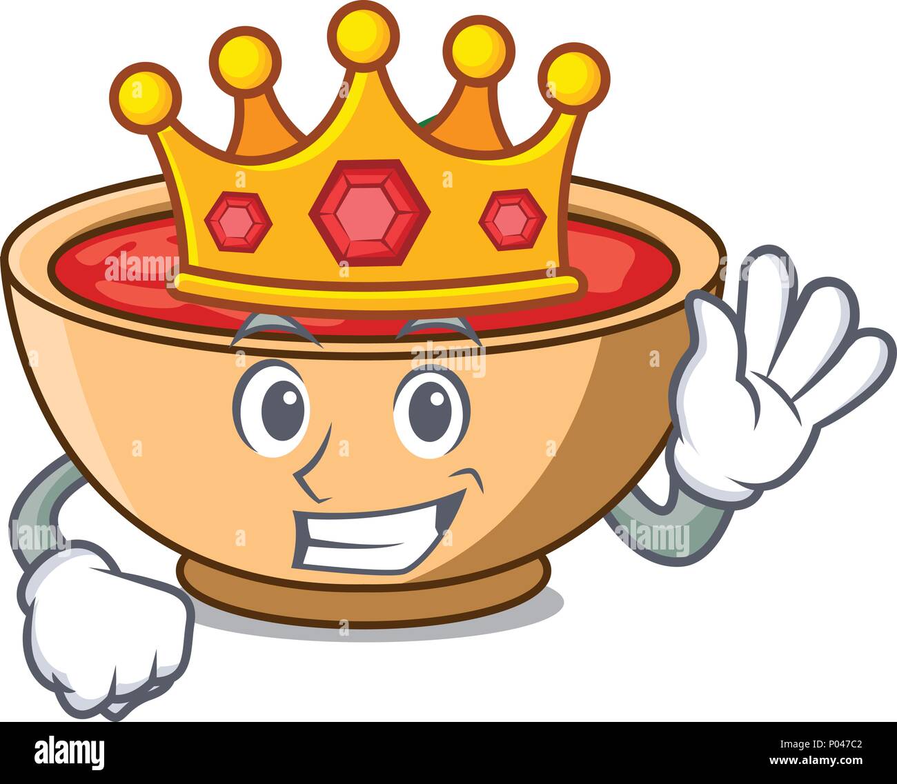 King tomato soup character cartoon Stock Vector Image & Art - Alamy