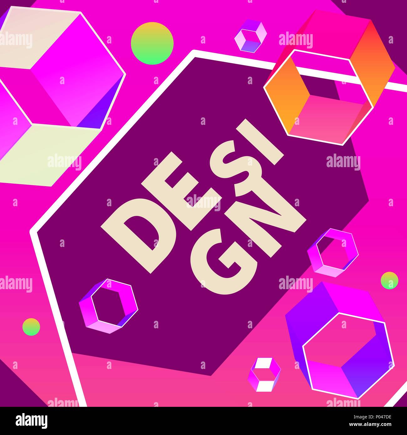 Geometric 3D composition with shapes, mathematical frame, geometry ...