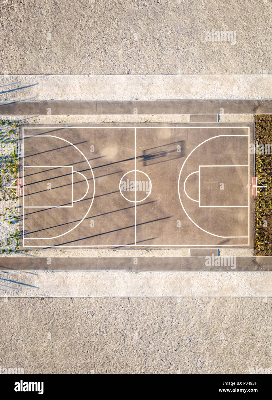 Basketball hoop aerial view hi-res stock photography and images - Alamy