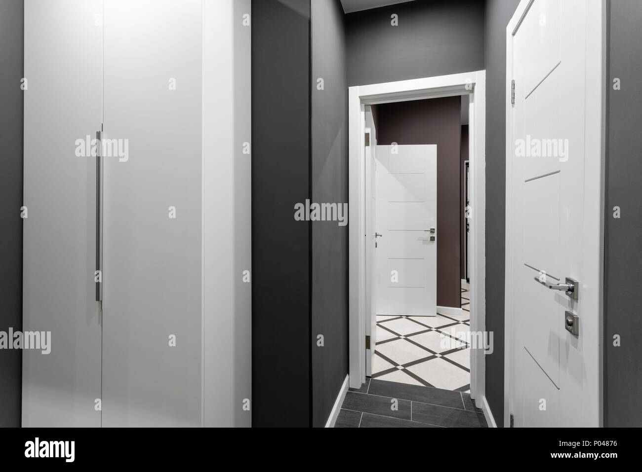 the corridor between the rooms. inexpensive family room. Hotel standart ...