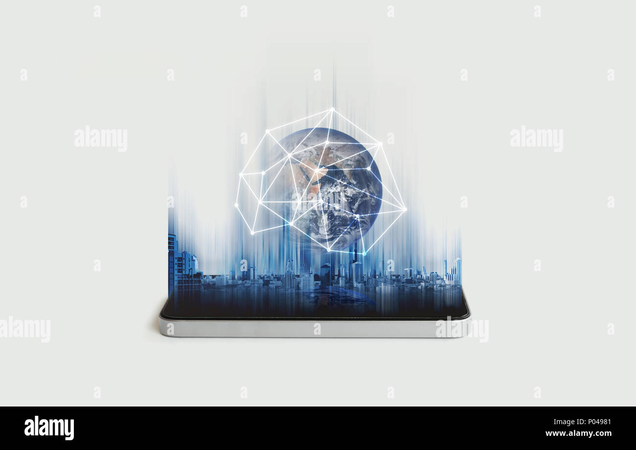 Mobile phone network, communication and global networking technology ...