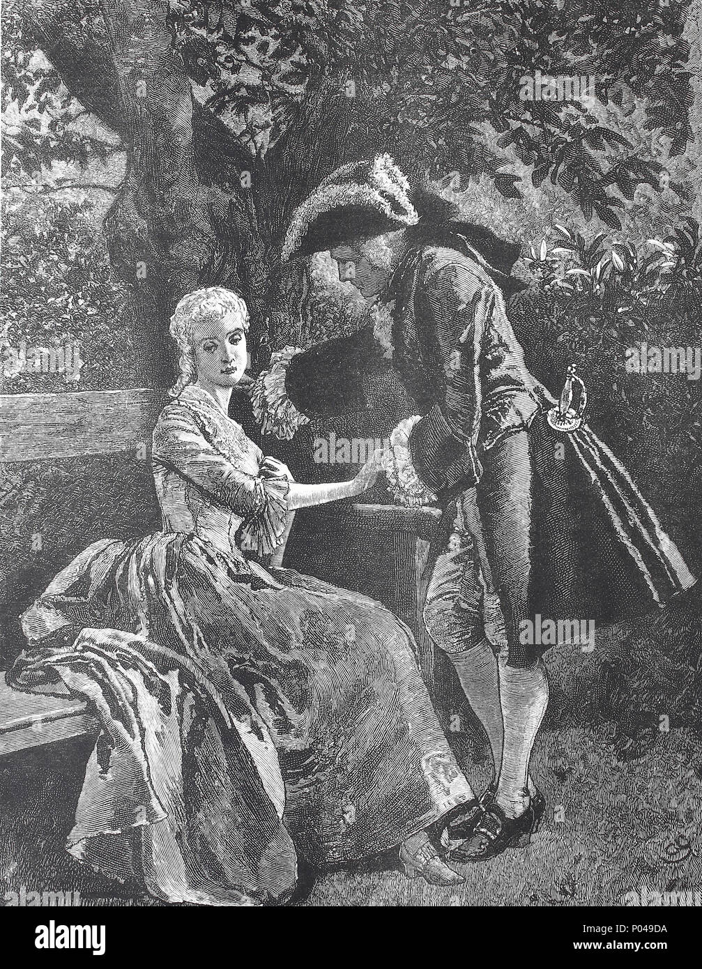 he took my hand and held it, couple in love in the park, digital ...