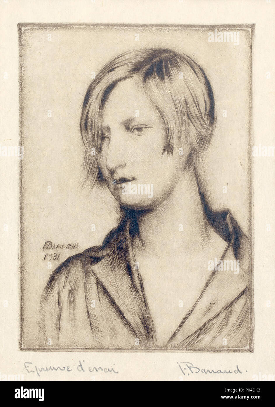 35 François Barraud Portrait de Marie 1931 Stock Photo - Alamy