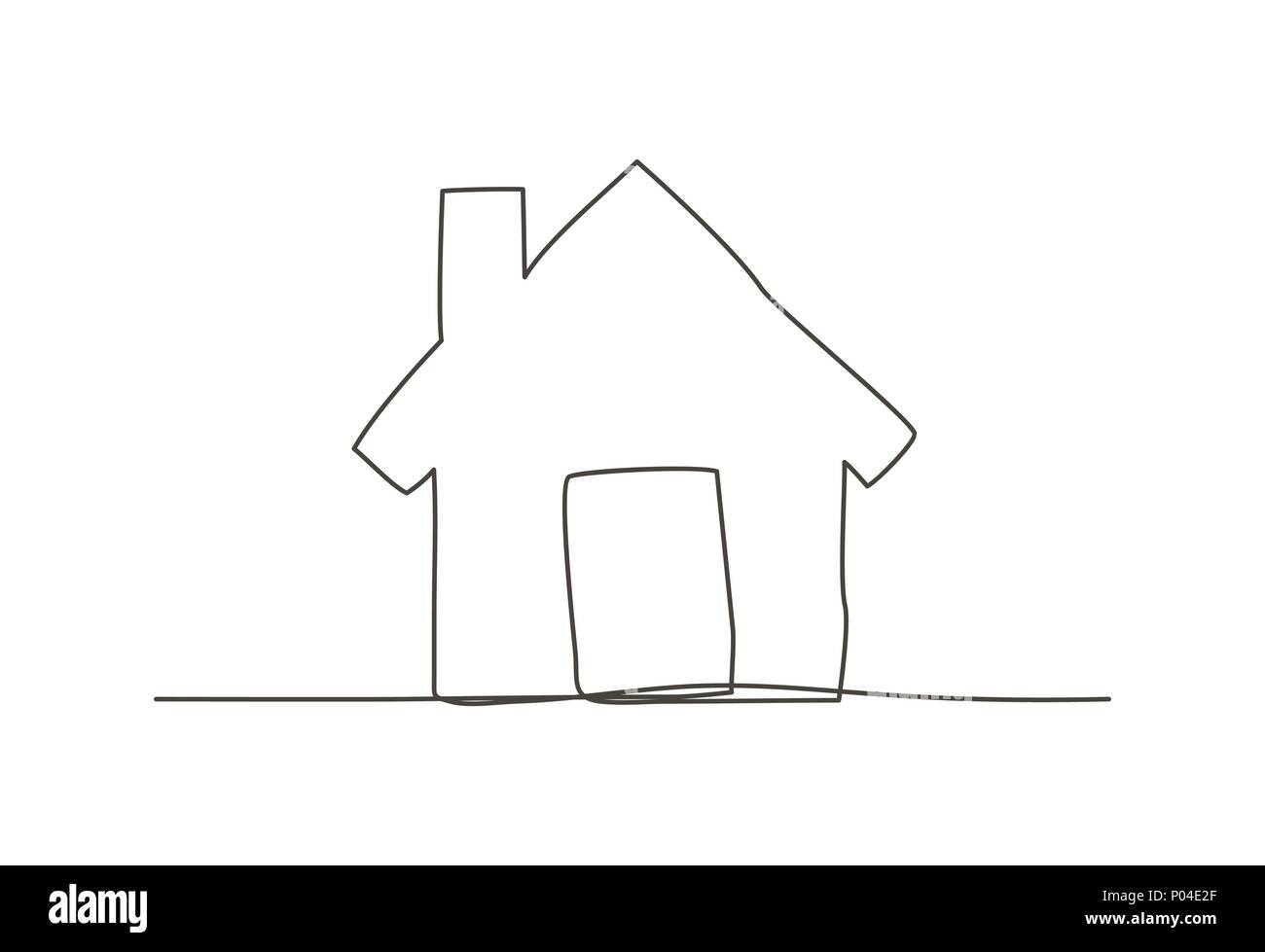 Simple line drawing real estate Stock Vector Images - Alamy