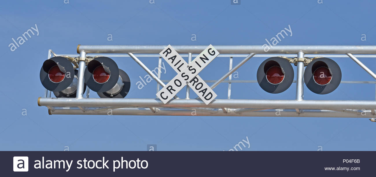 Railroad Crossing Lights Stock Photos & Railroad Crossing Lights Stock ...