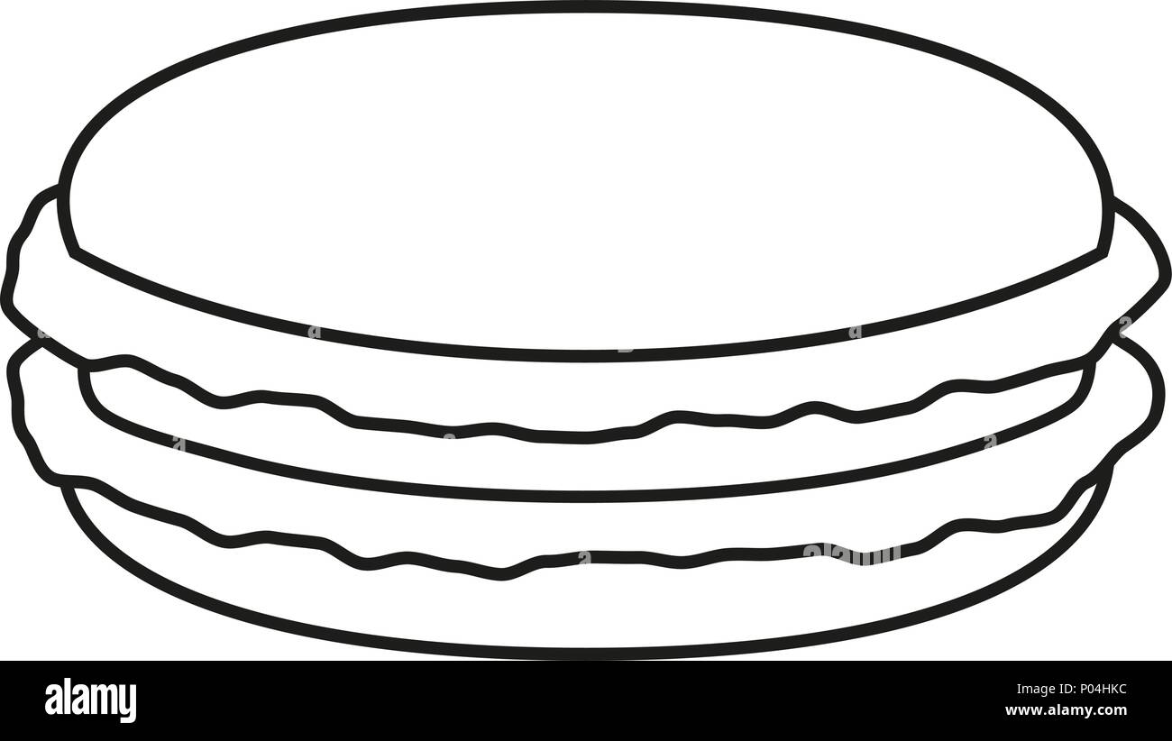 Cake macaron macaroon cream Black and White Stock Photos & Images - Alamy