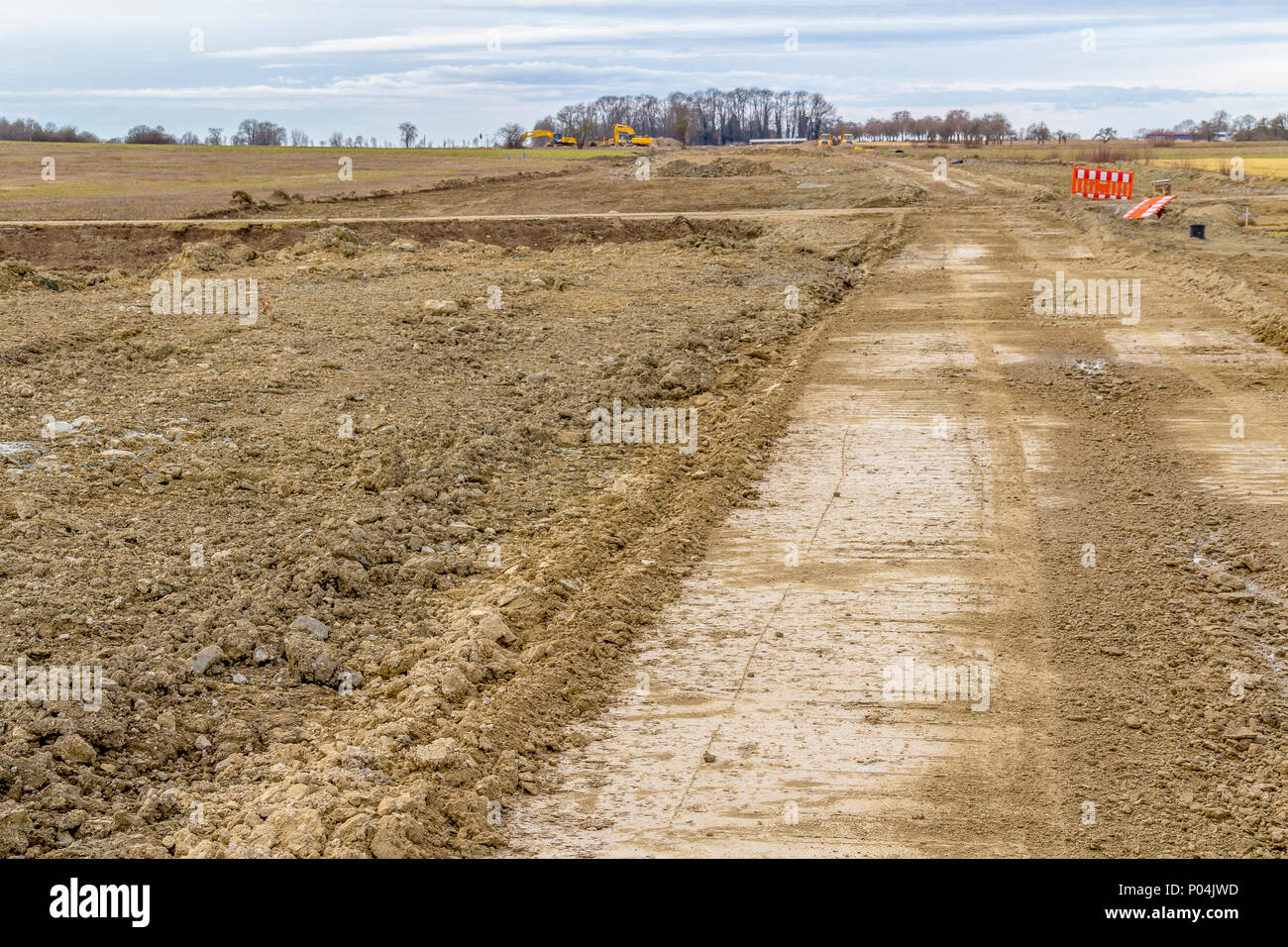 big construction site with lots of earth and loam Stock Photo - Alamy