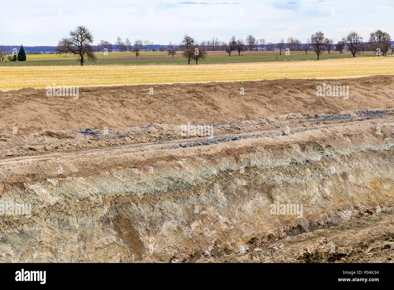 earthwork scenery in a rural landscape Stock Photo - Alamy