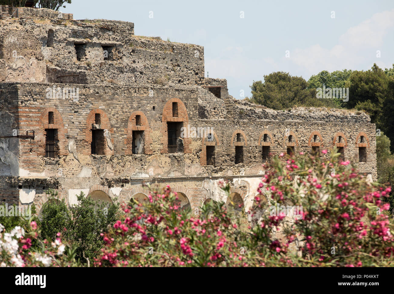 Ancient city of Pompeii, Italy. Roman town destroyed by Vesuvius ...