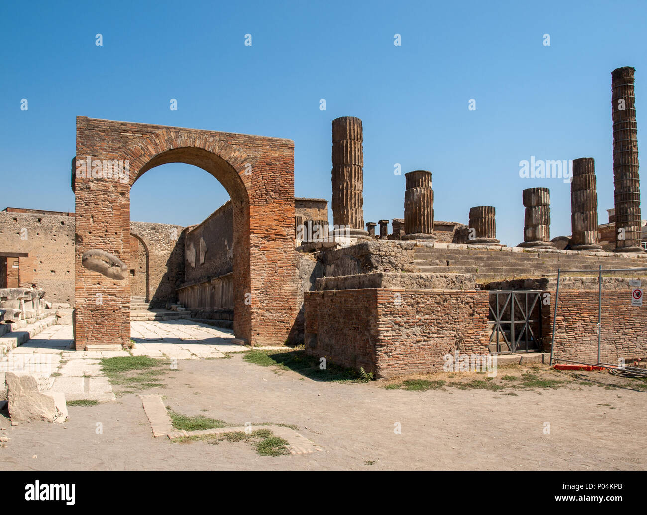 Ancient city of Pompeii, Italy. Roman town destroyed by Vesuvius ...