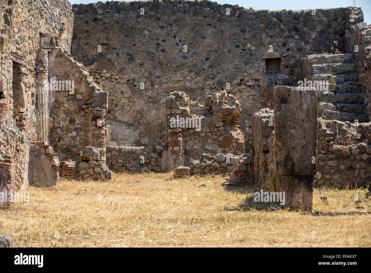 Ancient city of Pompeii, Italy. Roman town destroyed by Vesuvius ...