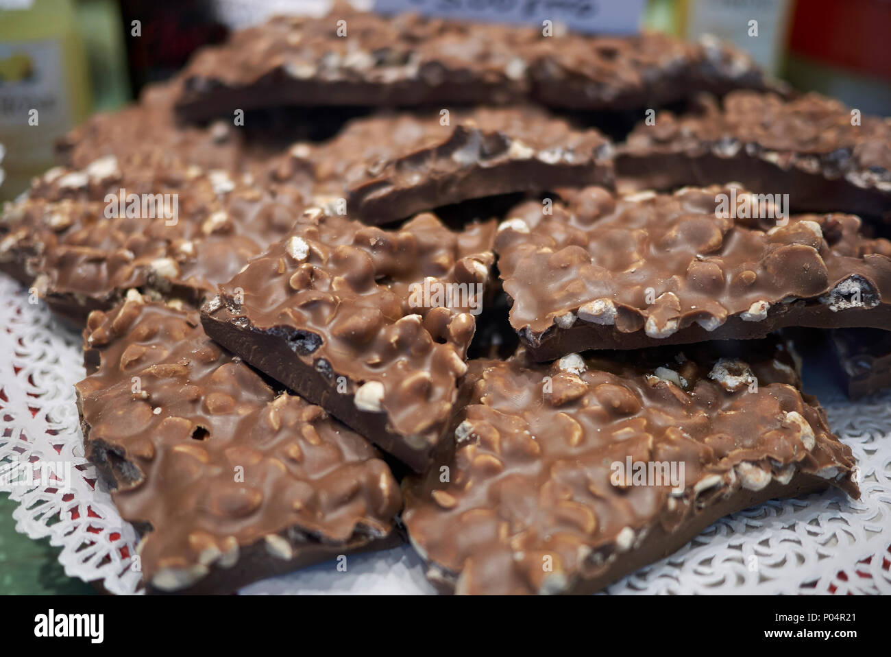 chocolate with puffed rice Stock Photo - Alamy