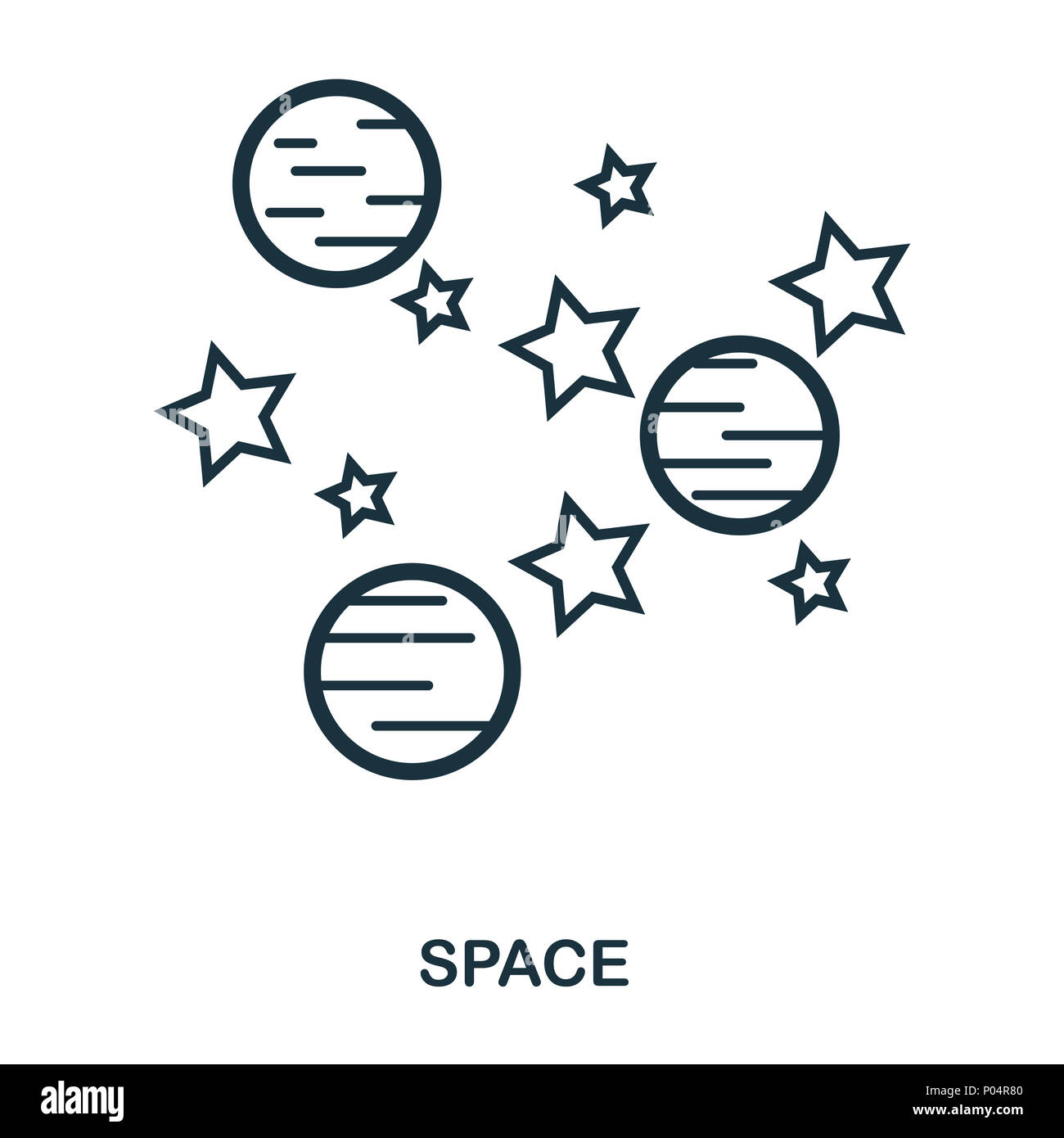 Space icon. Flat style icon design. UI. Illustration of space icon ...