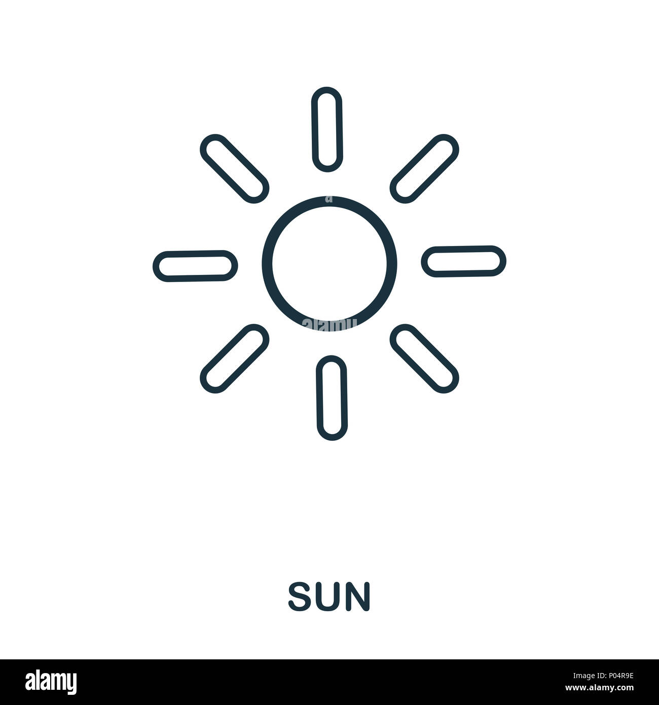 Sun icon. Flat style icon design. UI. Illustration of sun icon ...