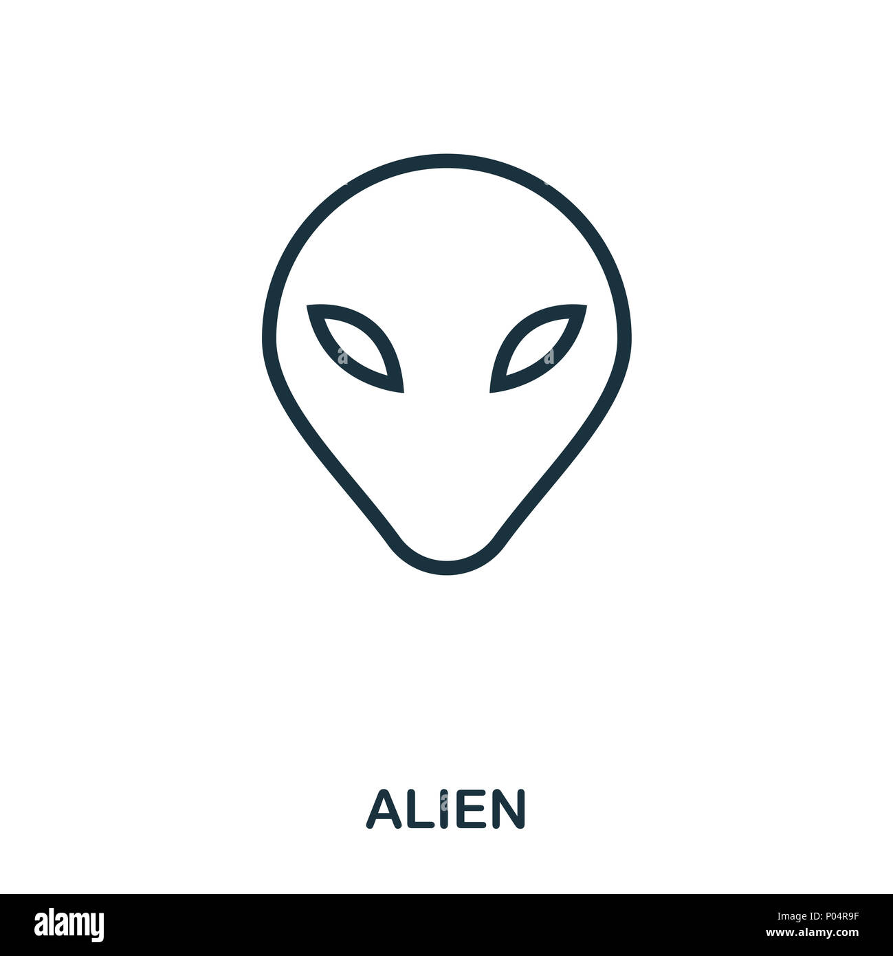 Alien icon. Flat style icon design. UI. Illustration of alien icon ...