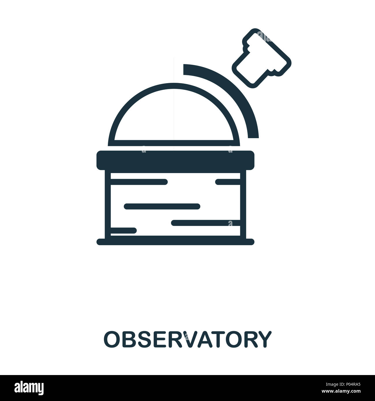 Observatory icon. Flat style icon design. UI. Illustration of ...