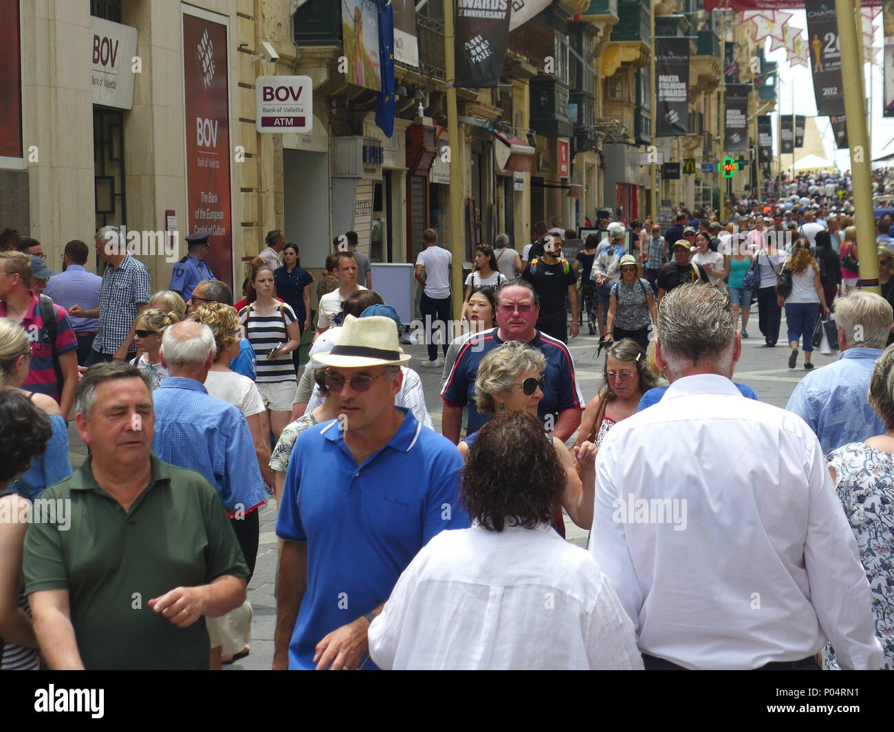 People in Valletta Stock Photo - Alamy