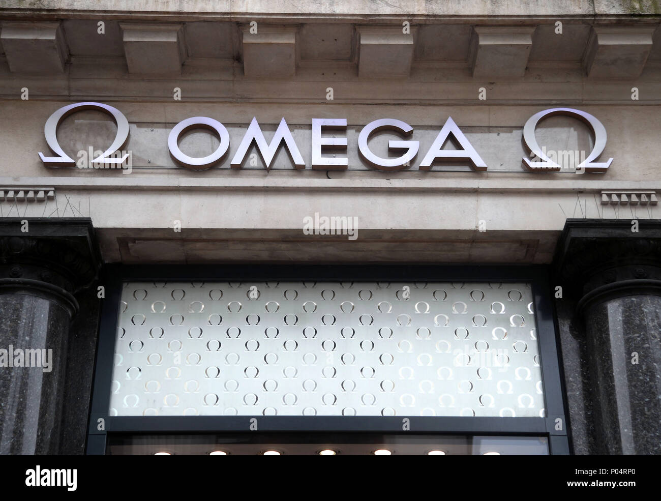 An Omega store on Oxford Street, central London Stock Photo - Alamy
