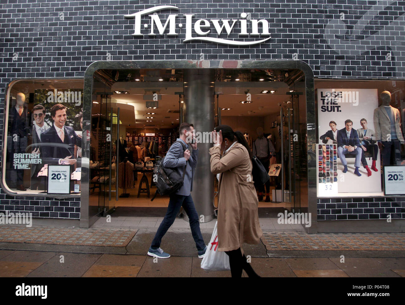 A branch of TM Lewin on Oxford Street, central London Stock Photo - Alamy