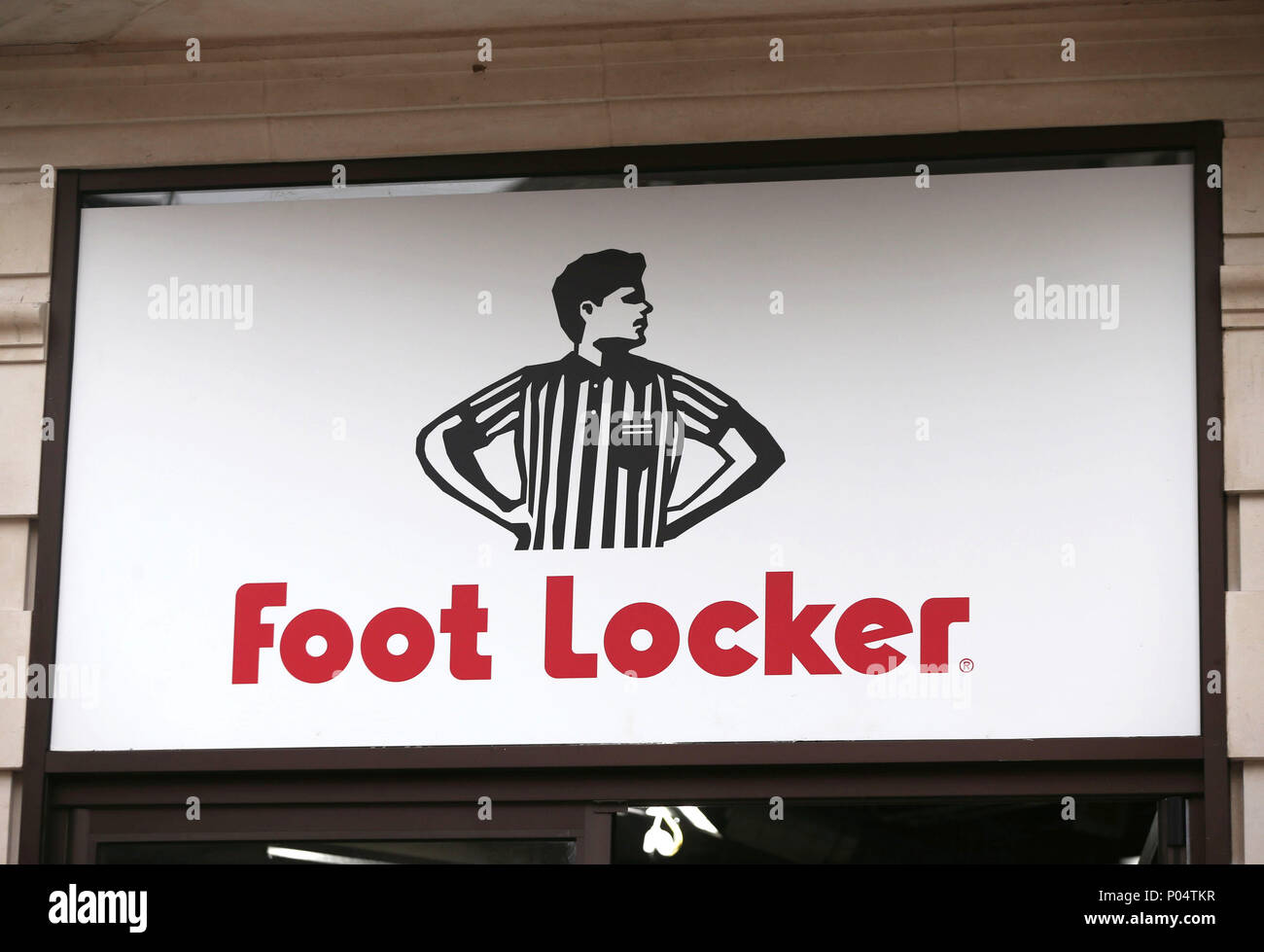 A branch of Foot Locker on Oxford Street, central London Stock Photo ...