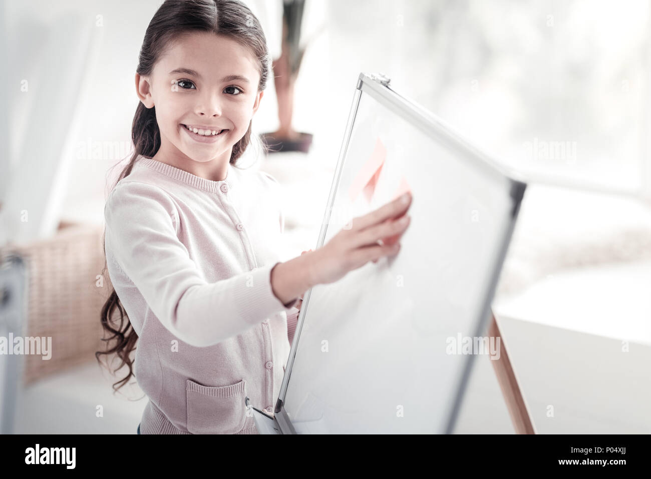 Portrait of delighted kid child that posing on camera Stock Photo - Alamy