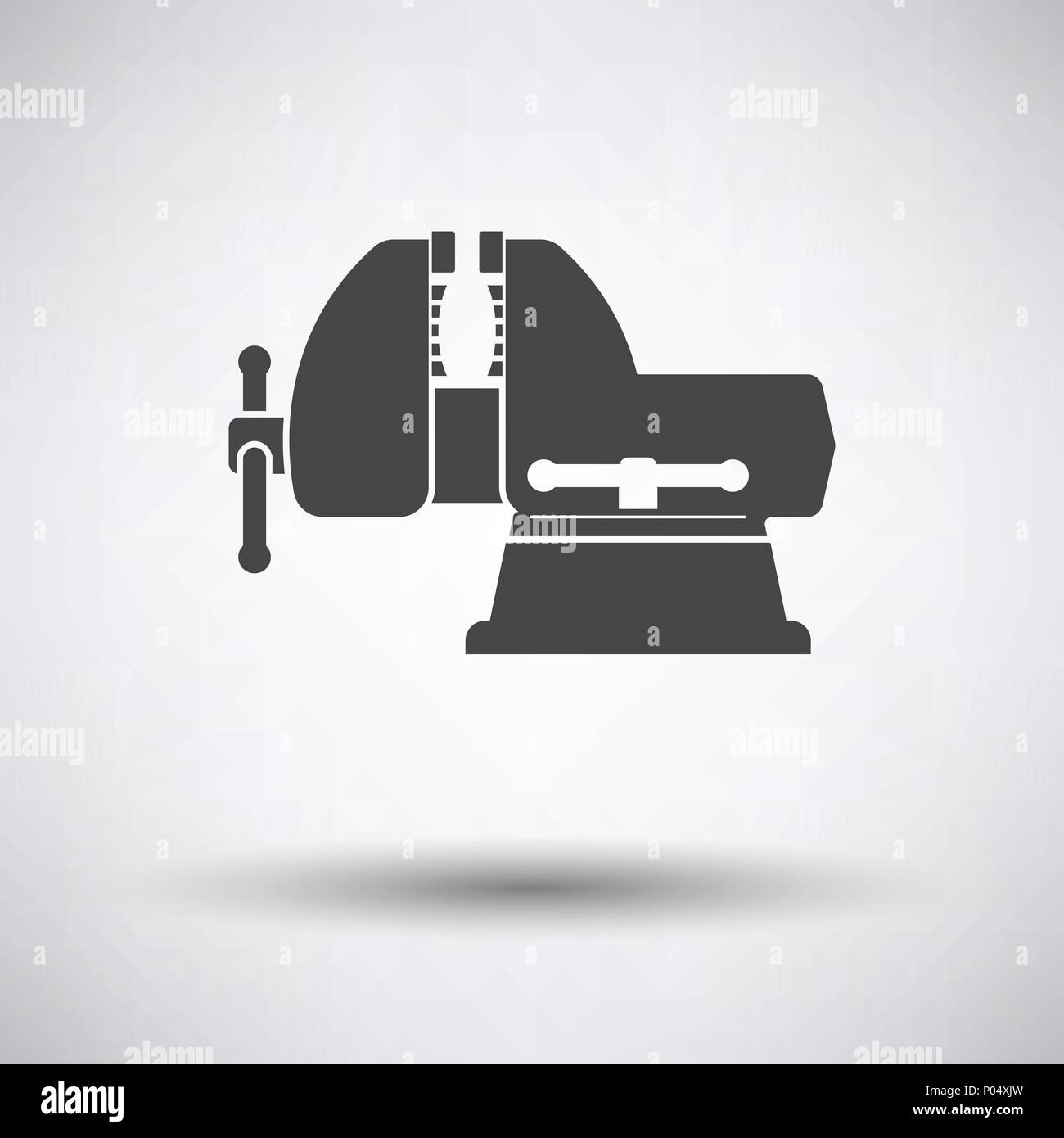 Vise icon on gray background, round shadow. Vector illustration Stock ...