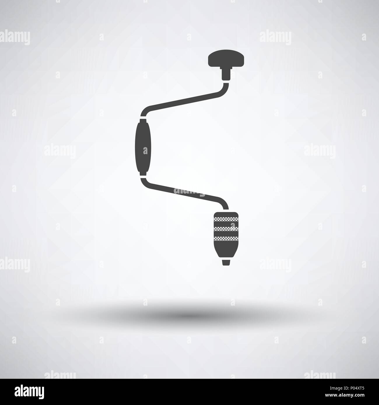 Auger icon on gray background, round shadow. Vector illustration Stock ...