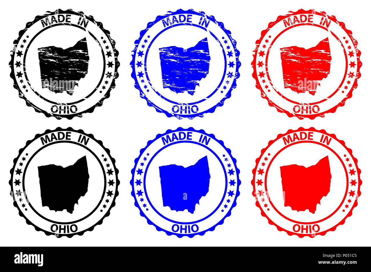 Made in Ohio - rubber stamp - vector, Ohio (United States of America ...
