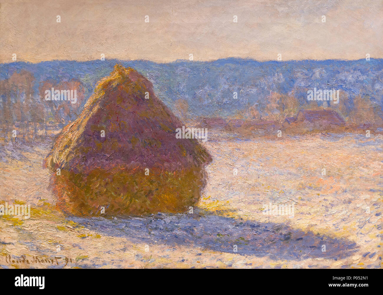 Grainstack, Snow Effect, Claude Monet, 1891, Museum of Fine Arts ...