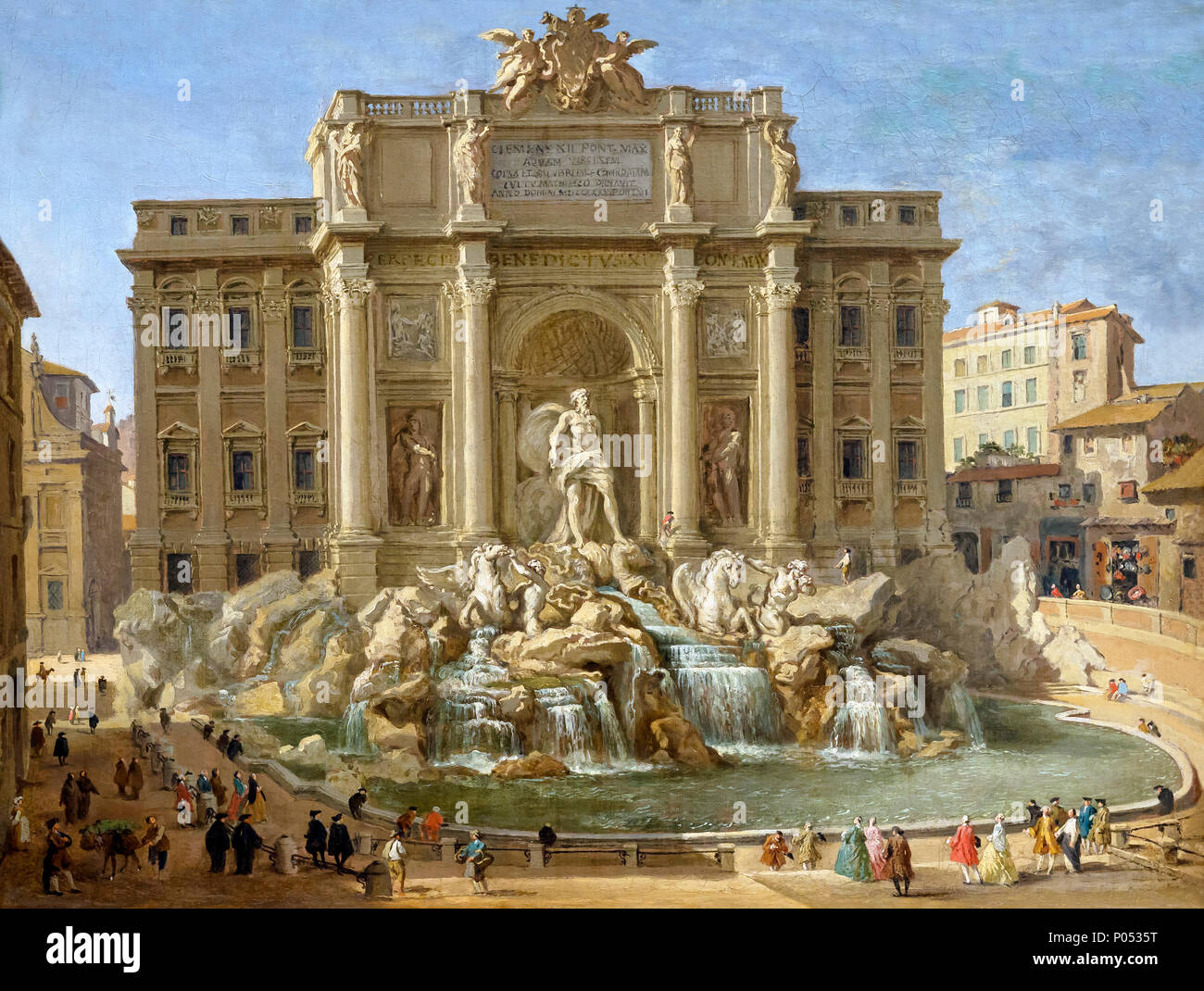 Fountain of Trevi, Rome, Giovanni Paolo Pannini, 18th century, Museum ...