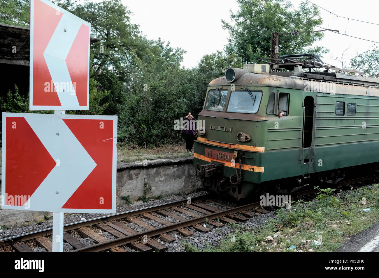 Georgian Railways train Stock Photo - Alamy