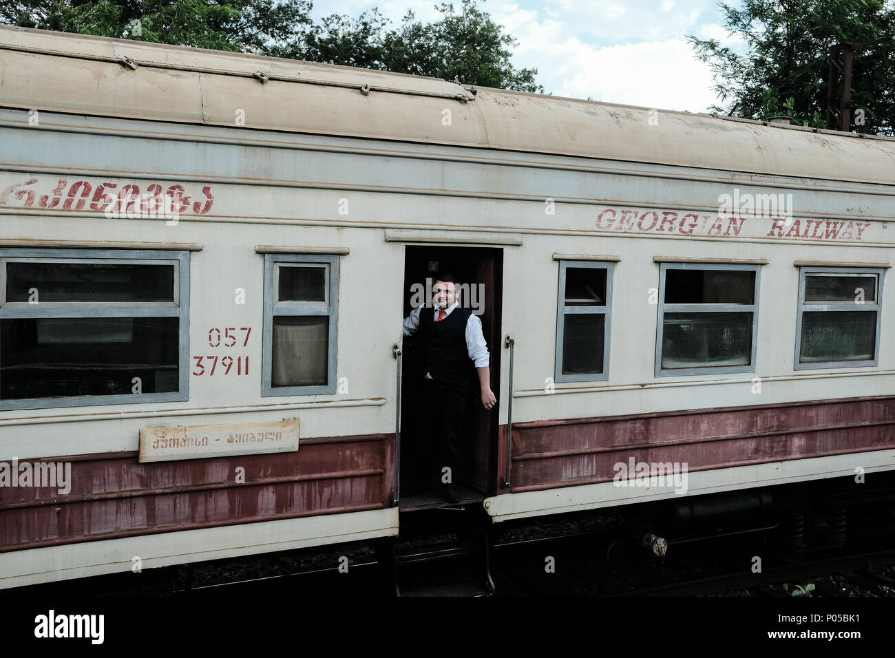 Georgian Railways train Stock Photo - Alamy