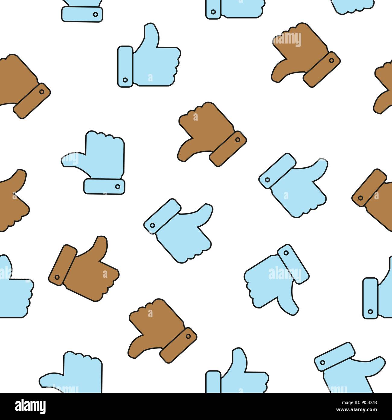 Like icon seamless pattern background. Thumb up sign symbol pattern ...