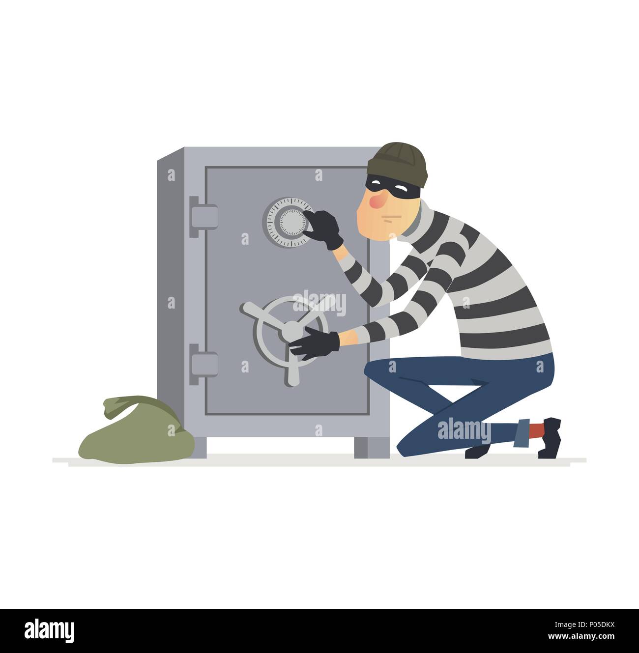 Safecracker - cartoon people characters illustration Stock Vector Image ...