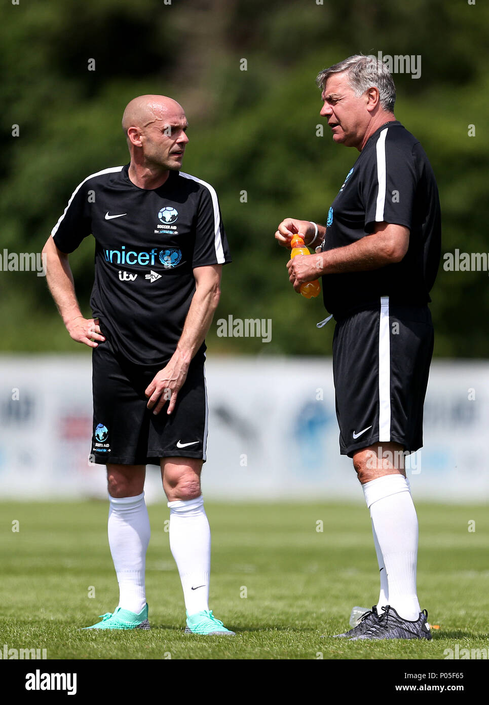 Danny Murphy and Sam Allardyce during the England team's training ...