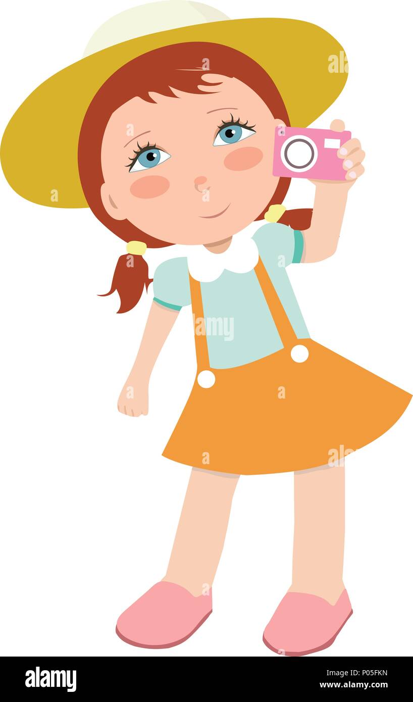 Cute girl vector illustration Stock Vector Image & Art - Alamy