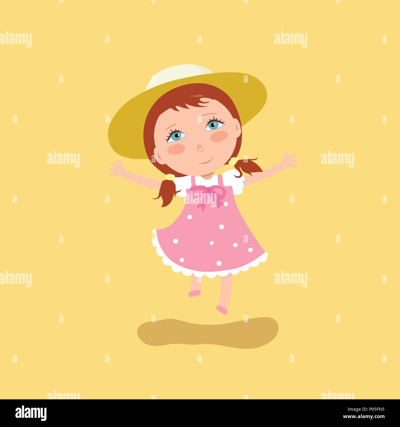 Cute girl vector illustration Stock Vector Image & Art - Alamy