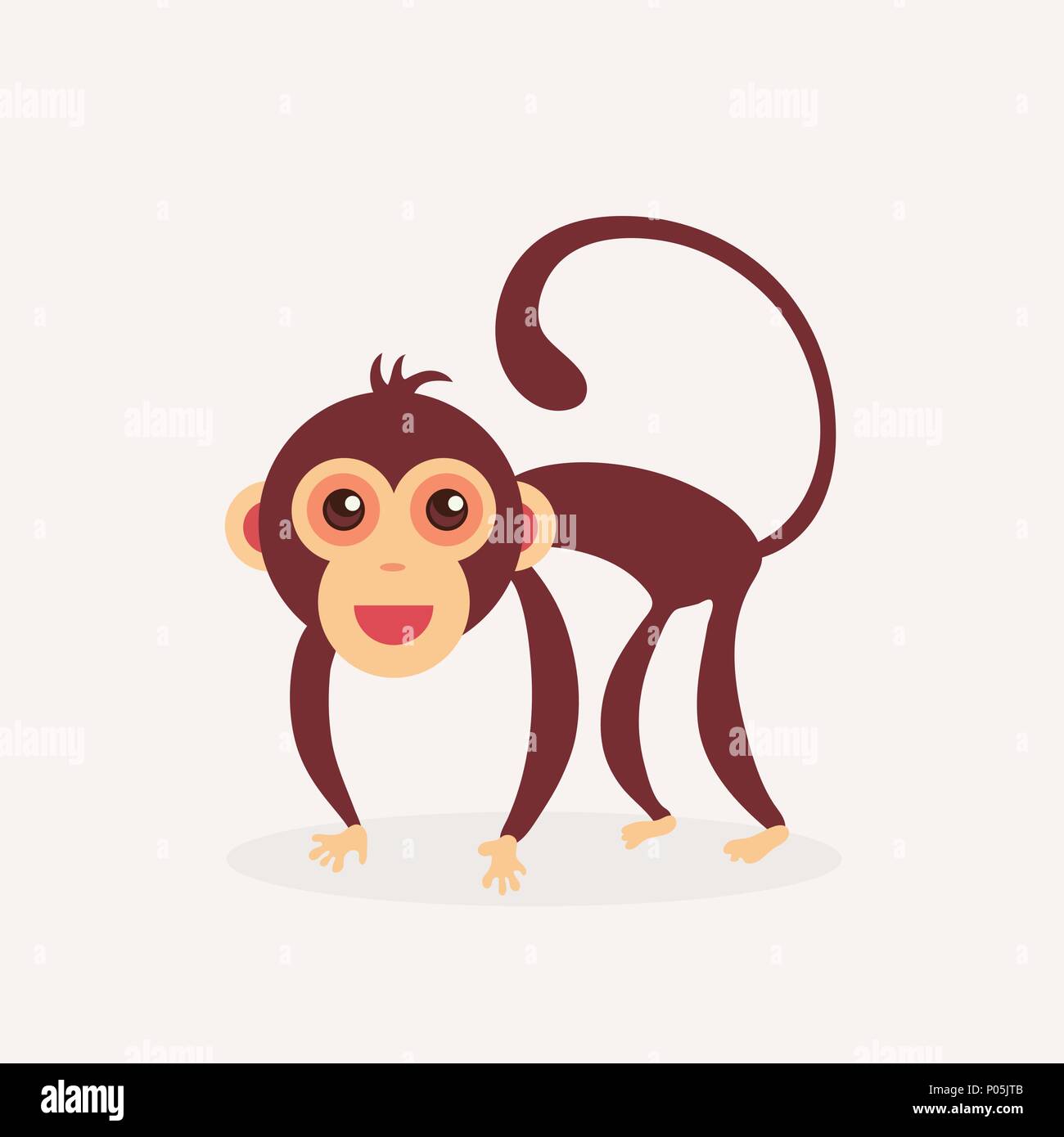 Cute monkey cartoon Stock Vector Image & Art - Alamy