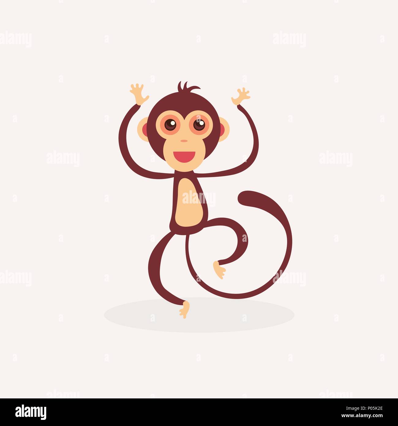 Cute monkey cartoon Stock Vector Image & Art - Alamy