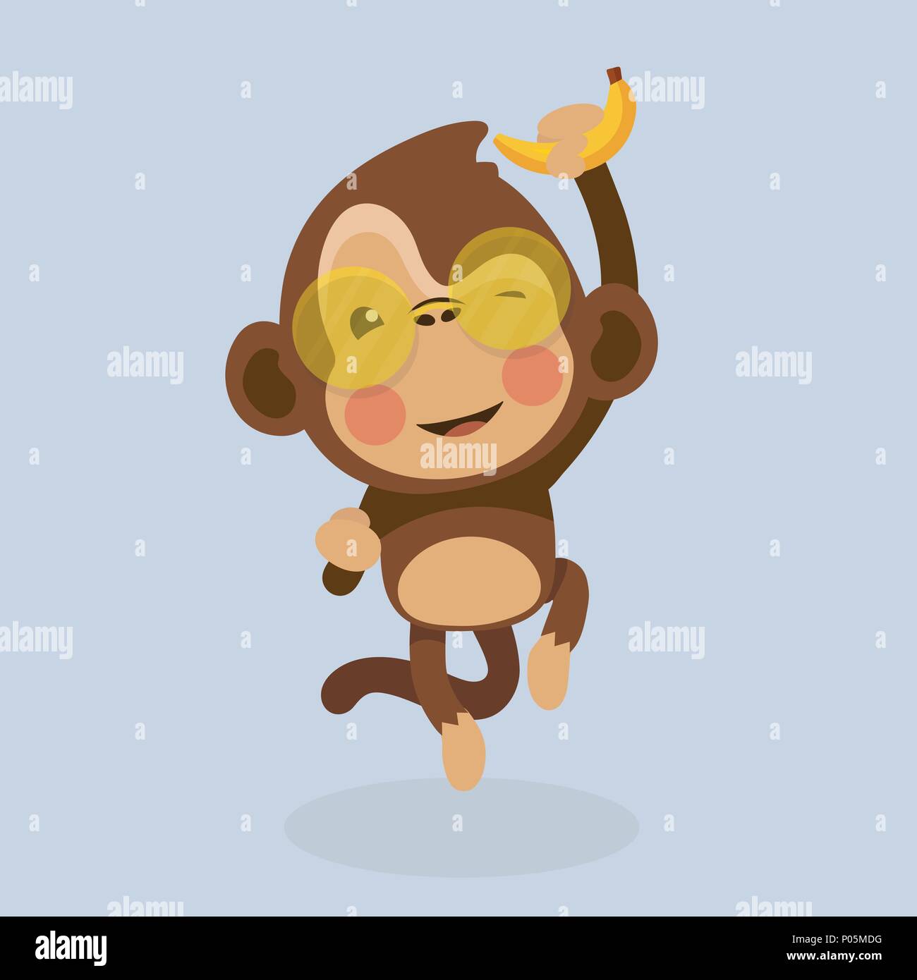 Cute monkey cartoon Stock Vector Image & Art - Alamy